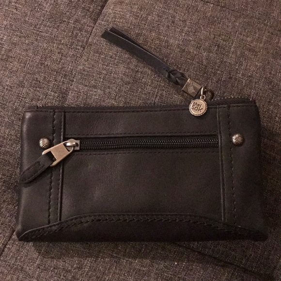The Sak | Bags | The Sak Black Leather Wallet W Zipper Pockets And Card ...